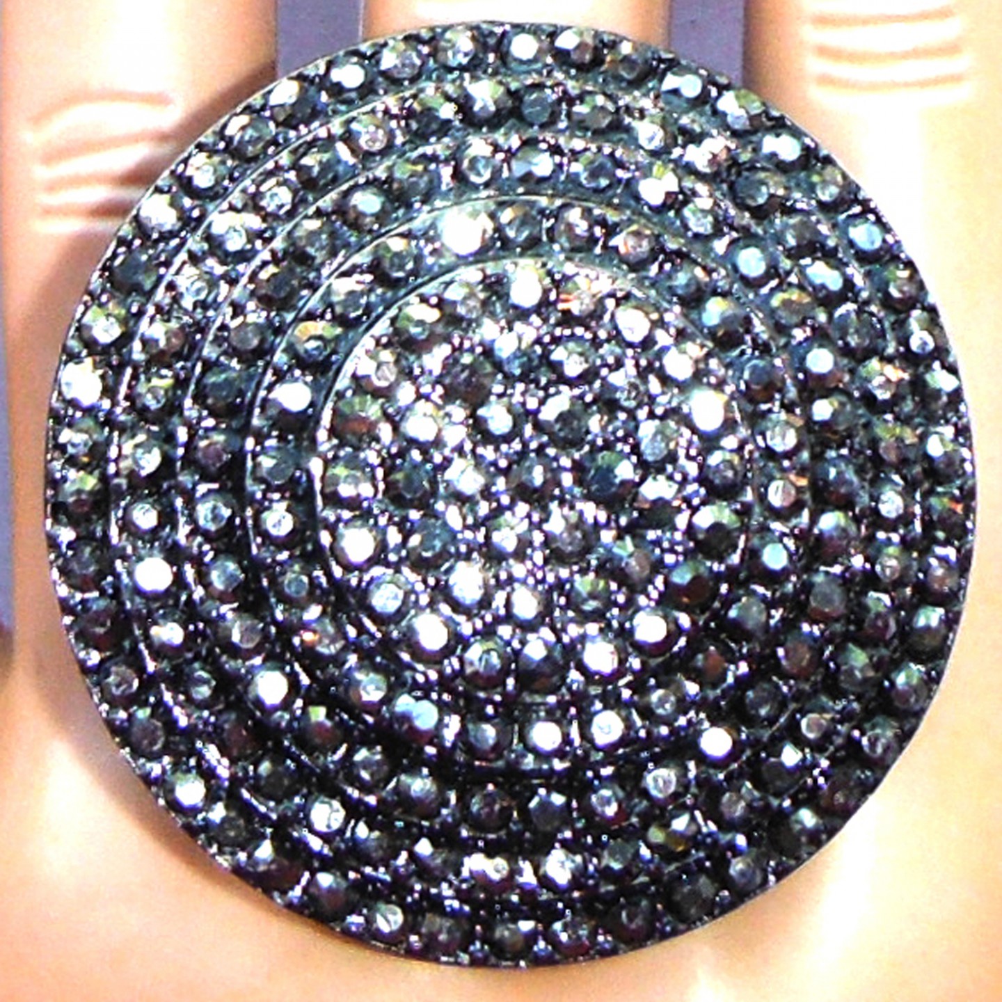 Silver Rhinestone Circle Ring – Shop Wildside